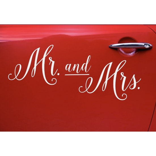 Stickers pour voiture - Mr and Mrs - Happy Family