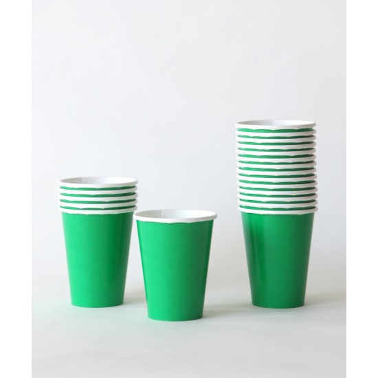 8 gobelets en carton - Vert - Happy Family